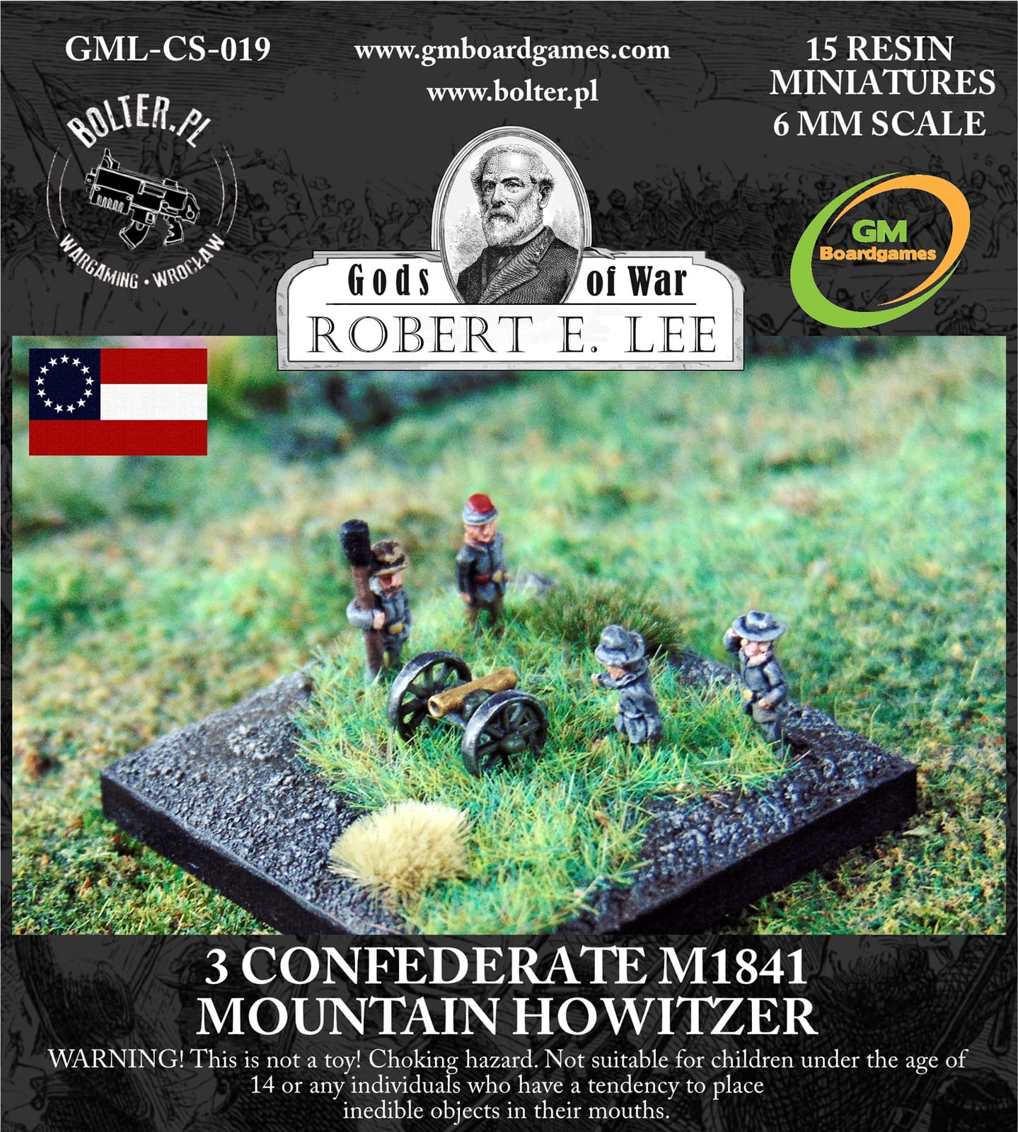3 Confederate M1841 Mountain Howitzer - BOLTER.pl